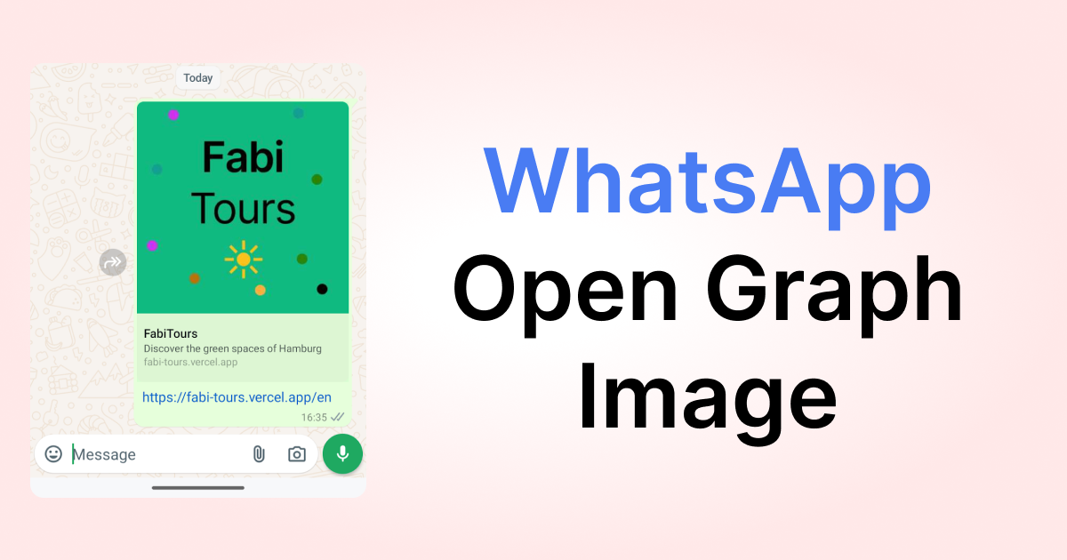 Next.js: Fix WhatsApp is not showing the Open Graph image - Fabian ...